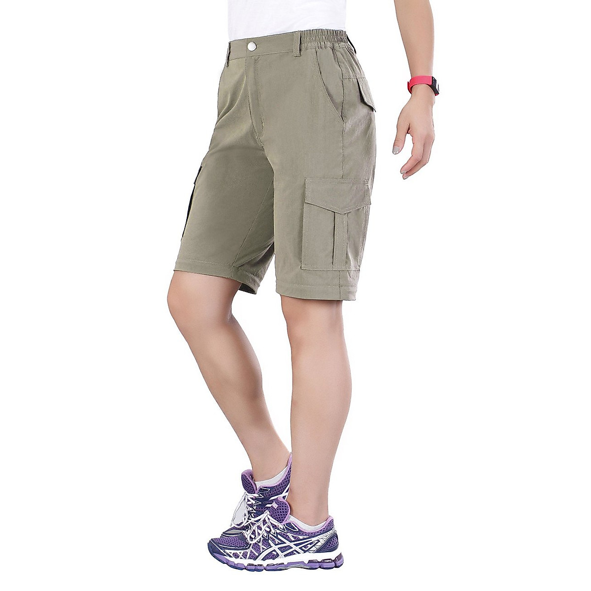 Nonwe Women's Lightweight Outdoor Convertible Quick-Drying Pants Khaki S/30.5 Inseam