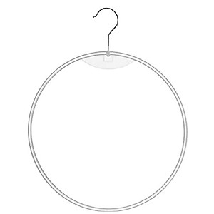 WellieSTR 30PCS Thong Underwear Display Ring Hanger 12", Plastic Round Circle Loop Hook Bikini Swimwear Lingerie Brief Display Hoop Rack Holder