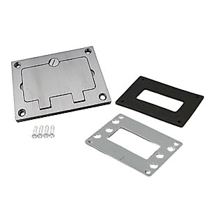Legrand Wiremold 828GFITCAL OmniBox/Modulink Rectangular GFCI Cover Plate, Brushed Aluminim (1 Pack)