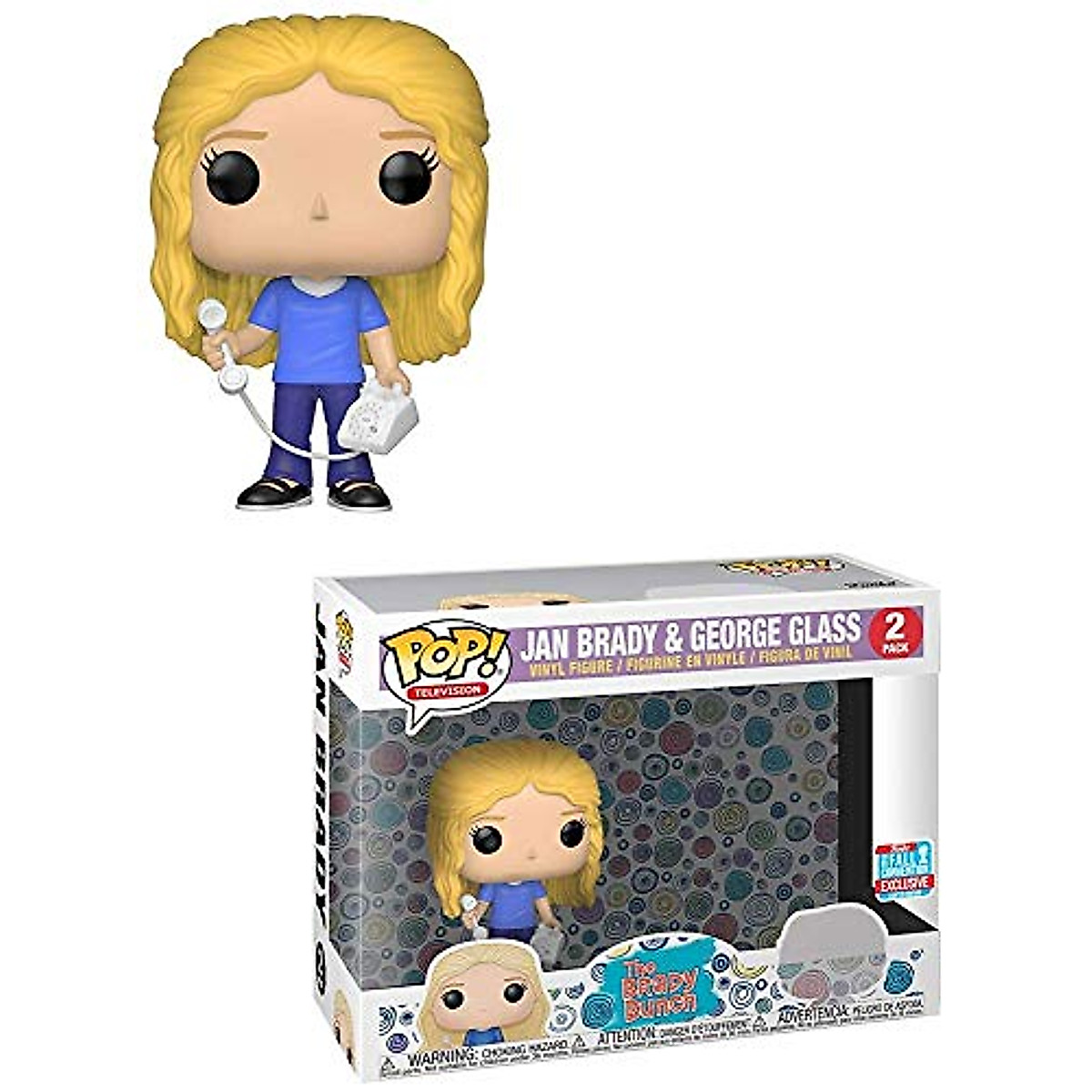 Funko Pop! New York Comic Con Exclusive The Brady Bunch Vinyl - Jan & George Glass