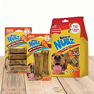 Nylabone Nubz Budz Natural Long Lasting Edible Dog Chews 20 Count Small - Up to 30 lbs.