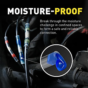 300PCS Solder Seal Wire Connectors-haisstronica Marine Grade Heat Shrink Wire Connectors-Heat Shrink Butt Connectors-Self Solder for Marine,Stereo(30Yellow 70White 100Red 100Blue) Solder Sleeve