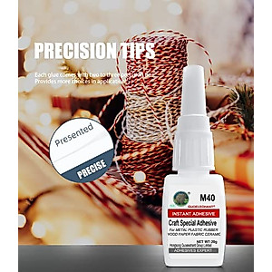 Weglau Art Glues, Glue for Craft, Instantly Strong Adhesive for bonding Toy,Electronic,Cloth,Wood,Leather,Craft,Jade,Glass,Paper 20g