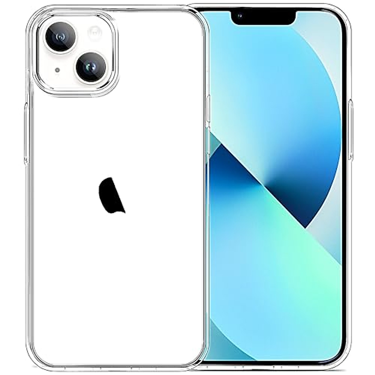 JJGoo for iPhone 13 Case Clear, Transparent Soft Shockproof Protective Slim Thin Phone Bumper Phone Cases for iPhone 13