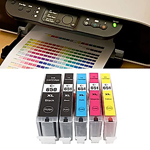Ink Cartridge Printing Accessory Part Large Capacity Standard Design for PIXMA MG5460 MG5560 MG5660 MG6360 MG6460 MG6660 (BK BK C M Y 5 Colors)