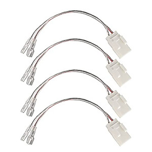 NuIth 72-6514 Car Speaker Wiring Harness Connector Adapter for Dodge Ram 2000-2020, Chrysler 2004-2017 Aftermarket Front Rear Door Speaker Harness Cable Plug 4 PCS