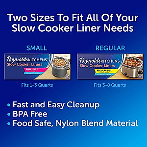 Reynolds Kitchens Slow Cooker Liners, Regular (4 Count, Pack of 8)