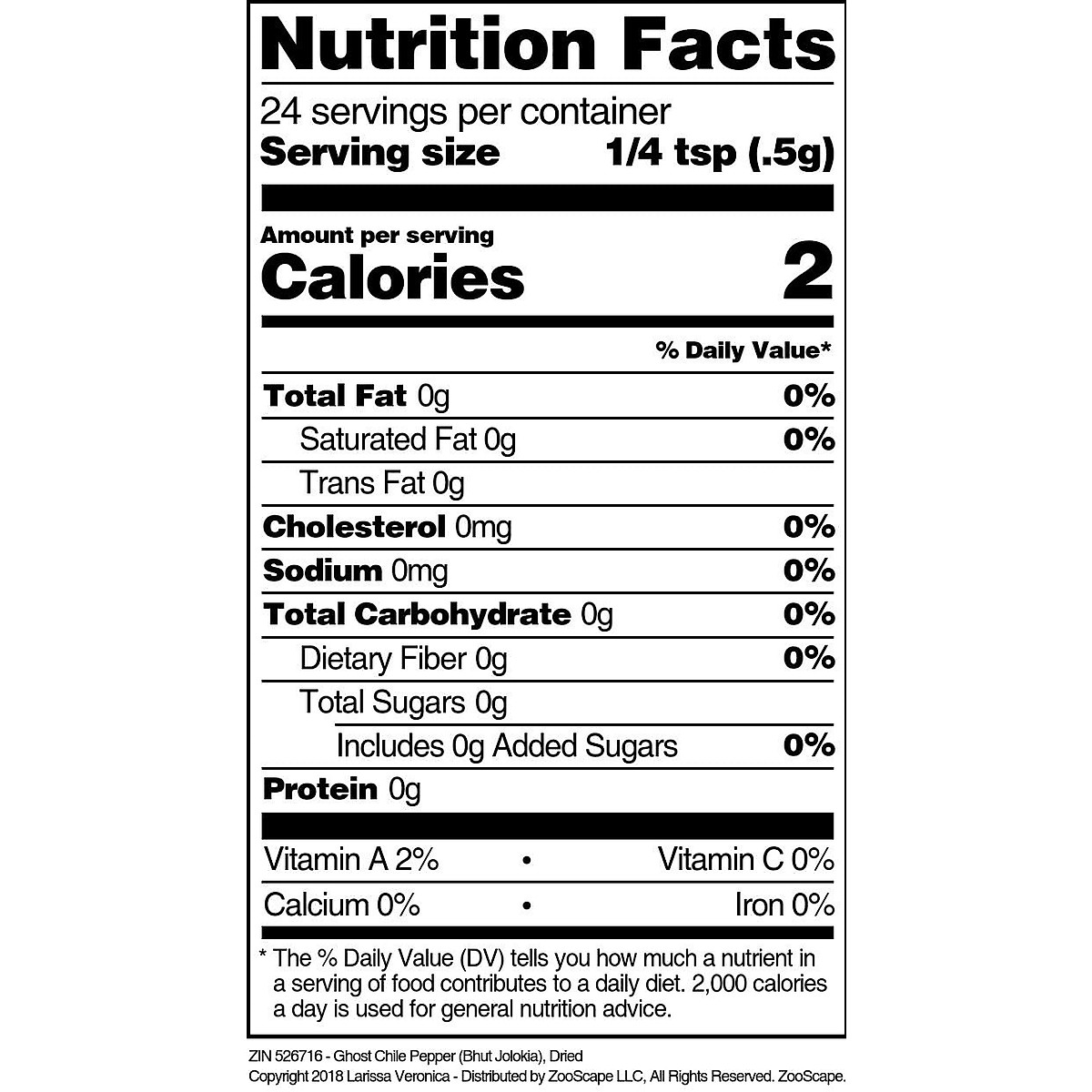 Ghost Chile Pepper (Bhut Jolokia), Dried (4 oz, ZIN: 526716)