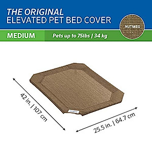 Coolaroo Replacement Cover, The Original Elevated Pet Bed by Coolaroo, Medium, Nutmeg