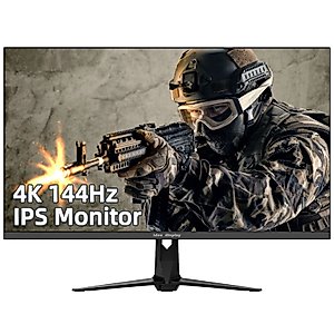 idea display 4K Monitor 27-inch Gaming Monitor IPS UHD 3840 x 2160 Computer 144Hz GTG 5ms 16.7M Display Colors 100% sRGB Displayport Type-C Frameless Freesync HDR Speaker LED Backlit RGB Light, G27U