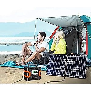 Solar Panels 100W 18V Portable Solar Panel 5V USB Flashfish Foldable Solar Cells Battery Charger Folding Outdoor Power Supply Camping Garden (18V 100W) (18V 100W) ()