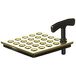 Ebbe E4402 Square Shower Drain Grate, Satin, Gold