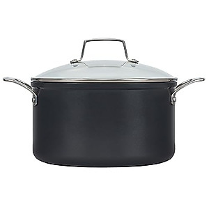 Le Creuset Essential Non-stick Ceramic Stockpot with Glass Lid, 6.3 qt.​