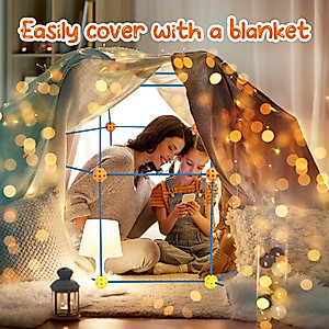 BRINJOY 158 PCS Fort Building Kit for Kids, Toddler Construction Fort Building Builder Toys for Boys Girls, DIY Build A Fort Set Indoor & Outdoor Educational Gift for Kids Age 5 6 7 8 10 12 Years Old