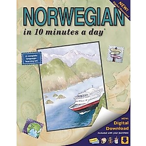 NORWEGIAN in 10 minutes a day: Language course for beginning and advanced study. Includes Workbook, Flash Cards, Sticky Labels, Menu Guide, Software, ... Grammar. Bilingual Books, Inc. (Publisher)