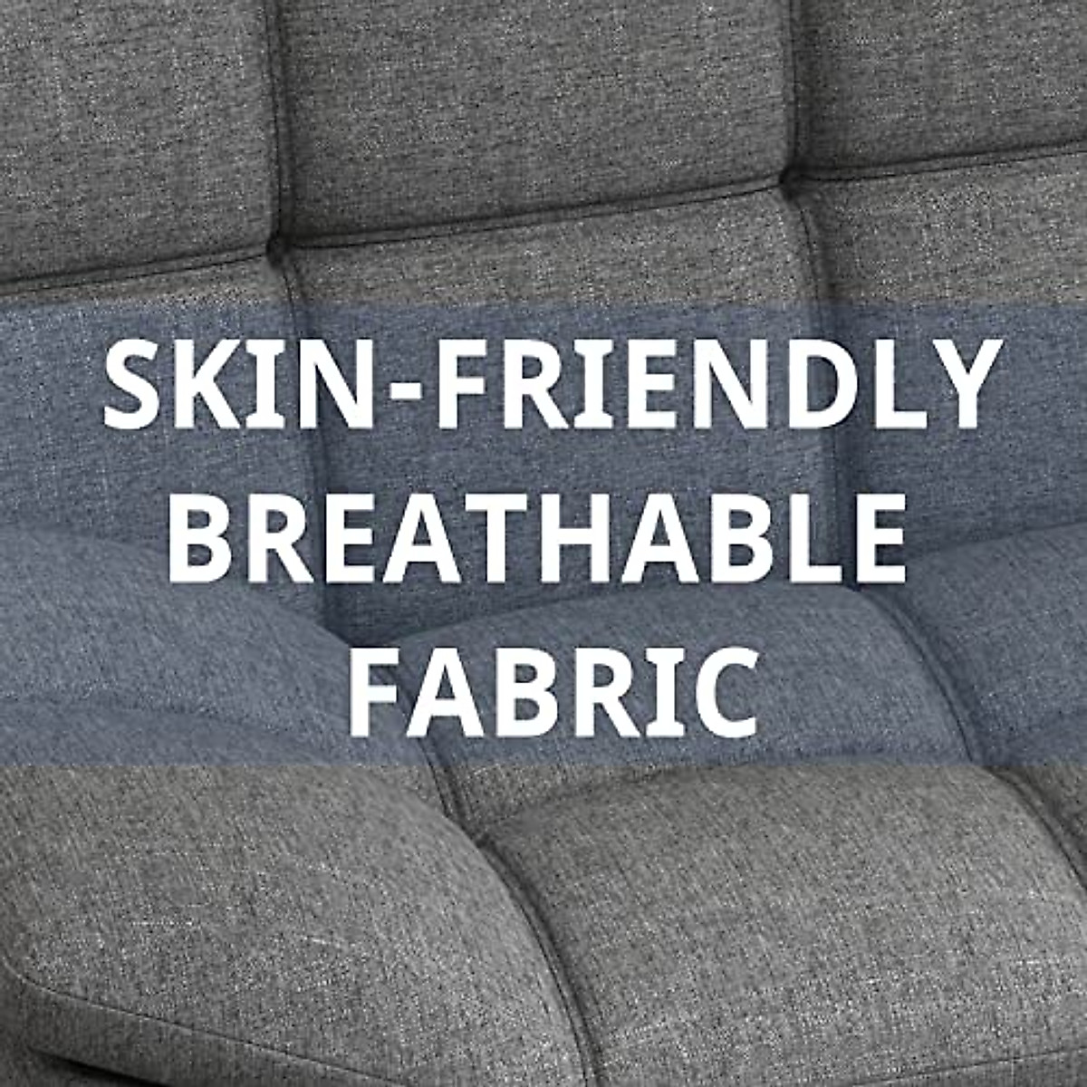 FONTOI Futon Sofa Bed Memory Foam Couch Sleeper Daybed Foldable Convertible Loveseat, Dark Gray