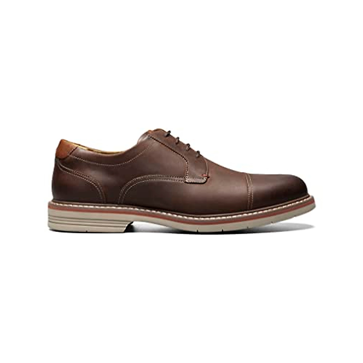 Florsheim Men's Neufeld Cap Toe Oxford, Brown Crazy Horse, 8