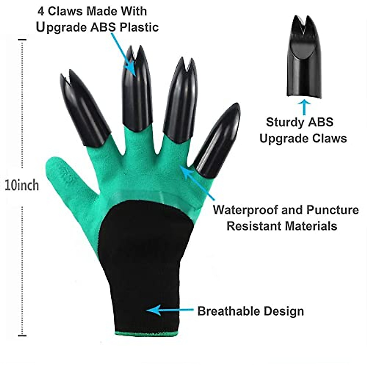Famoy Claw Gardening Gloves for Planting, Garden Glove Claws Best Gift for Women (Green and Purple)