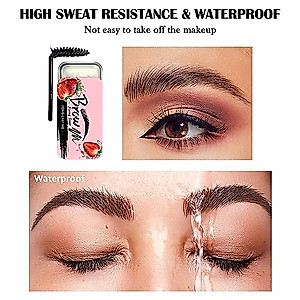 Brow Soap Eyebrow Soap for Eyebrow-2PCS Brow Styling Soap Kit 4D Brow Freeze, Long Lasting Waterproof No Flaking Clear Brow Gel, Eyebrow Wax with Brow Brushes & Spray Bottle for Natural Eyebrows-02#