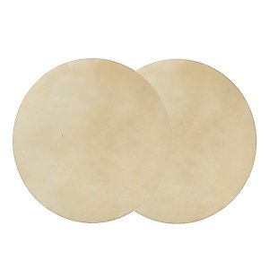 2pcs Drum Head Skin, 8.5/12in Faux Buffalo Leather with Consistent Clear Sound for African Bongo Drums 2 Size to Choose(12 inch)