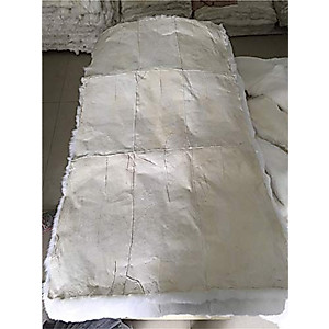 Real White Genuine Rabbit Fur Plate Rug Throw Blanket Rugs and Carpets for Living Room White 22X43in