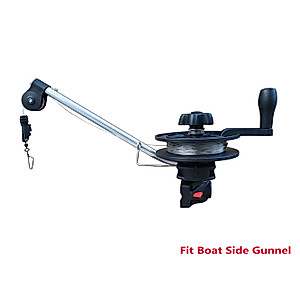 Brocraft Minin Downrigger for Pontoon Boat/Pontoon Boat Manual Downrigger/Square Rail Mount Downrigger Mount