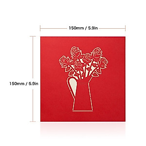 3D Pop Up Card, Flower Card, Rose Card, Cat Card, Birthday Card, Celebration Card, Appreciation Card, Greeting Card, Thank You Card