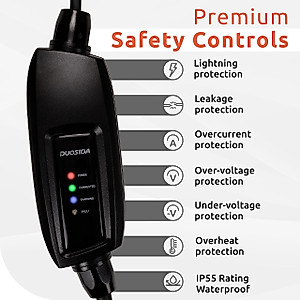 DUOSIDA Level 2 EV Charger – 16A, 25FT Portable J1772 Charging Station | Startway Edition