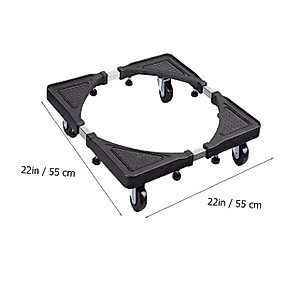 DOITOOL Wheel Mobile Bracket Soup Bowl with Lid Dolly Wheels Portable Mini Fridge Mini Fridge Stand Washer Base Portable+washing+machine Stainless Steel Trailer Electrical Appliance