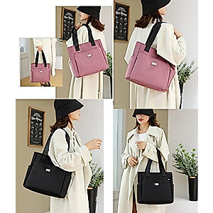 Large Capacity Nylon Bag, Women Tote Bags, Fashion Shoulder Bag, Crossbody Handbag With Pockets, for Everyday Work Travel (Blue)