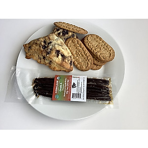 1oz. Madagascar Organic Vanilla Beans Gourmet Grade A. Certified USDA Organic 6"-7.5" by FITNCLEAN VANILLA for Cooking, Brewing, Extract Fresh Bourbon NON-GMO Whole Pods