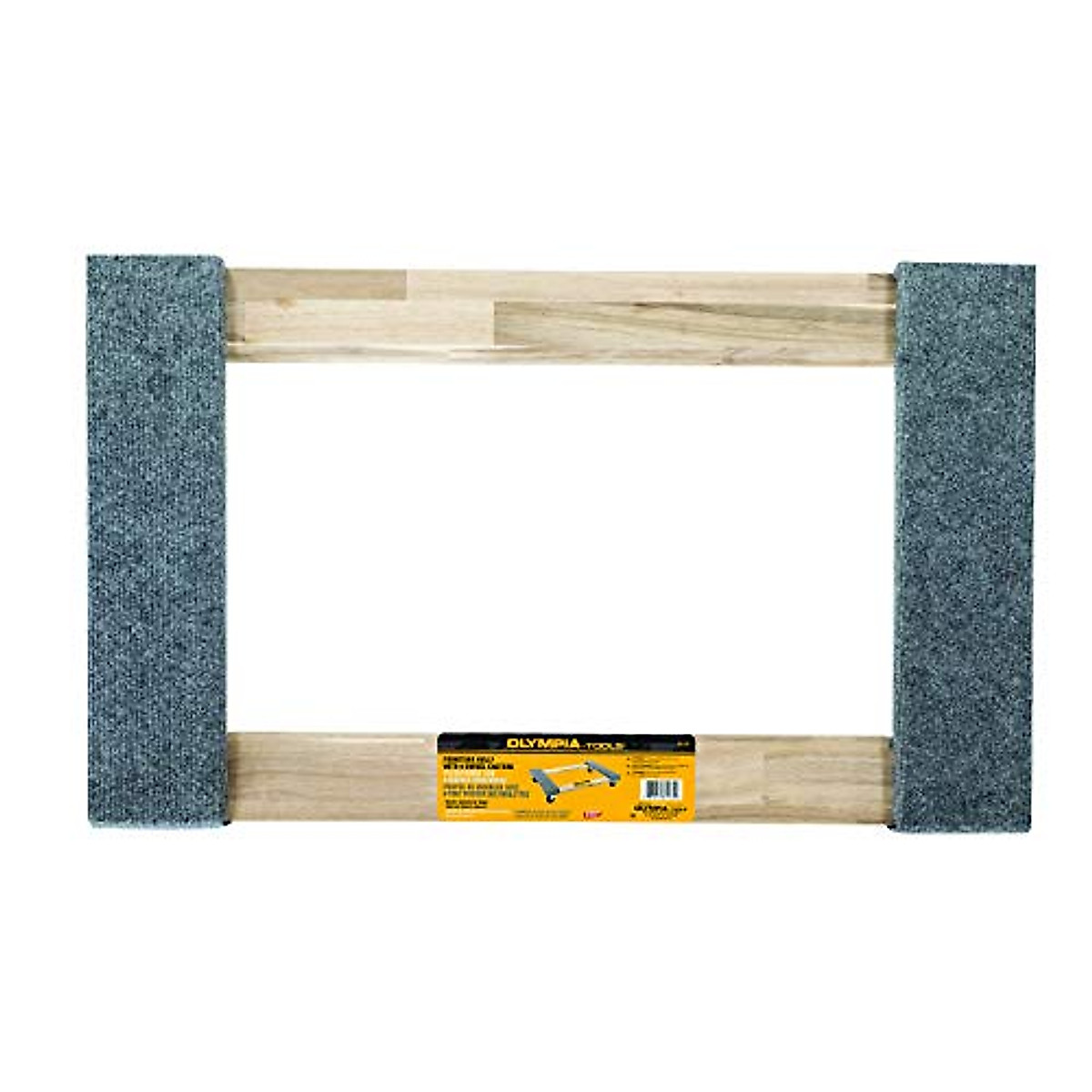 Olympia Tools Furniture Dolly for Moving, 1000 LB Capacity, 18 x 30 in, Fully Asembled, FSC Acacia Wood (Single Pack)