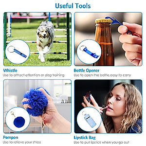 Criacr 10PCS Safety Keychain Set for Women with Personal Safety Alarm, Kids Protection Keychain with Pom Pom and Whistle