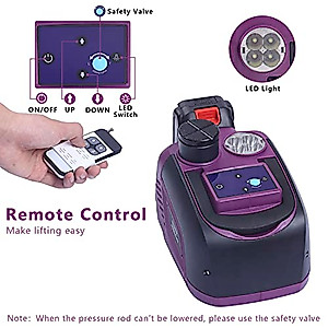 Mautyke Car Jack Hydraulic Kit Rechargeable Electric Floor Jack 5 Ton with Cordless Remote Control & Automotive SUV Trailer Truck Lift Jack Stand for Emergency Tire Changing Gato Hidraulico Para Carro