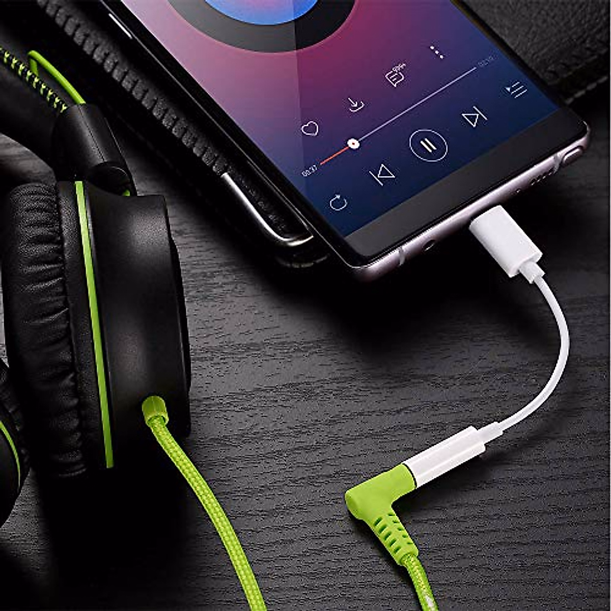 Type C to 3.5mm Aux Cable JIMAT USB C to 3.5mm Jack Audio Female Compatible for Pixel Pad P20 Pro Mate 20 Pro OnePlus Xiami Stereo Microphone Noise Cancelling Headphones Jack Converter
