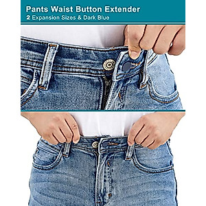 YUANHANG Pants Waist Button Extender: 12Pcs Button Extenders for Jeans - Women Men Pants Waist Extenders - Pants Waist Extension 1/1.4 Inches - 3 Colors Pant Waistband Expander