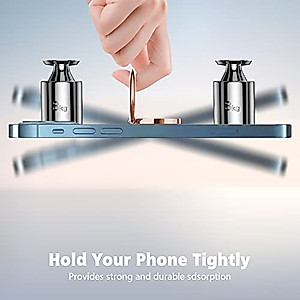 Dremmiwin Cell Phone Ring Holder with Crystal, Phone Ring Grip, 360° Rotation Finger Kickstand for iPhone and Android Phone, Rose Gold