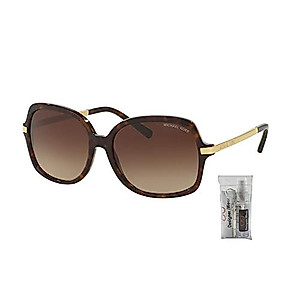 Michael Kors MK2024 ADRIANNA II Square 310613 57M Dark Tortoise/Brown Gradient Sunglasses For Women + BUNDLE With Designer iWear Eyewear Kit