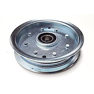 LAWN & GARDEN AMC Heavy Duty Steel Flat Idler Pulley - Compatible with MTD Cub Cadet, Ryobi, Troy-Bilt Pulley Number 756-05042