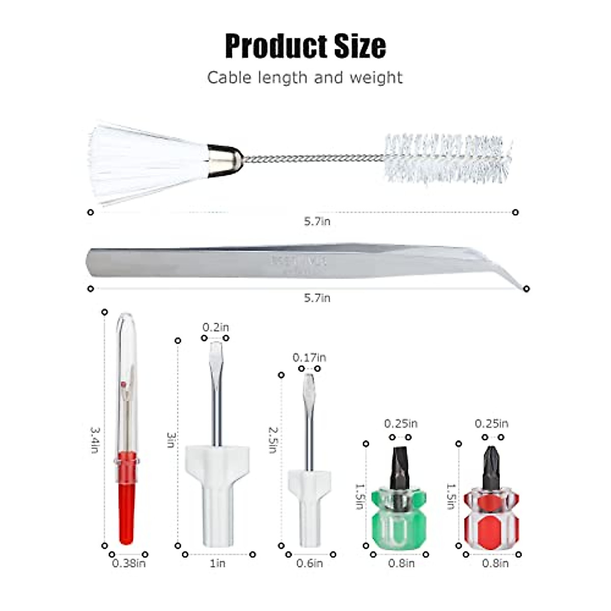 Sewing Machine Cleaning Kit, Mellbree 8pcs Repair Machine Sewing Tools Includes Tweezer Double Headed Lint Brush Different Size Screwdrivers and Seam Rippers to Boost Machine Sewing Performance