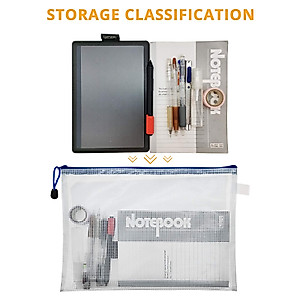 MJIYA Mesh Zipper Pouch Document Bag Plastic Zip File Folders Weatherproof Large Stylish Multipurpose Organizer Folder for School and Office Supplies Business Papers (White, B4)