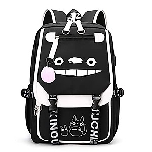 Mensdoor Anime Backpack USB with Charging Port Large Capacity School Bag Cosplay Bookbag for Boys Girls