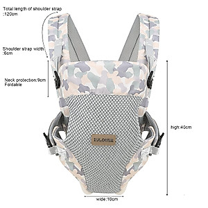 IULONEE Baby Carrier, Embrace Cozy 4-in-1 Infant Carrier Ergonomic Adjustable Holder Portable Convertible Front and Back Backpack Carry for Infants Toddlers Babies Girl and Boy 7-45 Pounds (Gray)