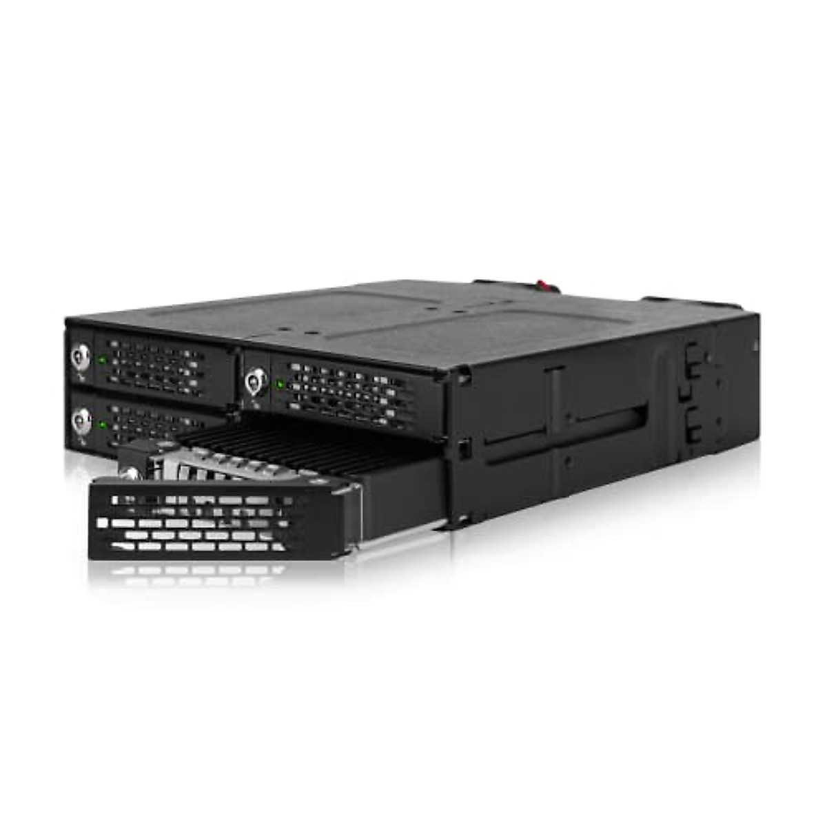 ICY DOCK ToughArmor MB720MK-B V2 Full Metal 4 Bay M.2 NVMe SSD PCIe 4.0 Mobile Rack for External 5.25" Drive Bay Black 1.6"x5.7"x7.2"