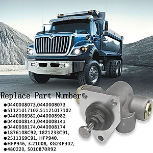 1821233C91 Fuel Lift Pump Supply Compatible with International Navistar Maxxforce DT466 DT466E DT530 HT530 Engine 7.6L 9.3L, OE: 1876108C92, HFP940, HFP946