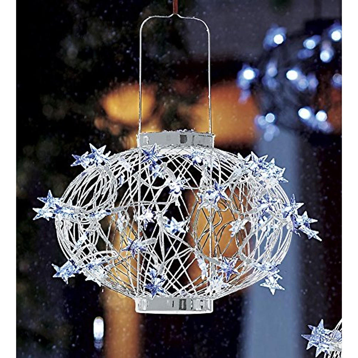 Small White Solar Star Lantern