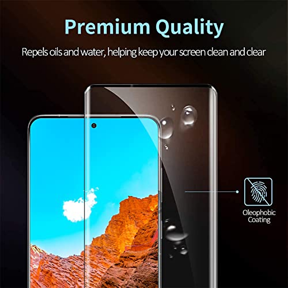 Arshek [2+2 Pack] Galaxy S21 Ultra Screen Protector, 9H Tempered Glass Include two Camera Lens Protector,Ultrasonic Fingerprint Compatible,3D Curved, HD Clear for Samsung 5G Protector