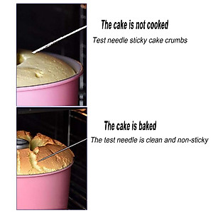 Cake Tester Needle Stainless Steel, Reusable Metal Cake Probe Stick, Cake Testing Needles, Bread Tester Stick for Kitchen Home Bakery Tools (MULTI)