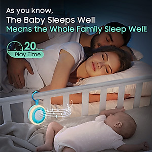Portable Sound Machine for Baby Sleeping, Travel White Noise Machine with Night Light