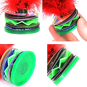 Baitaihem 4 Pack Colorful Kick Shuttlecock Fancy Chinese Jianzi Foot Sports Outdoor Game